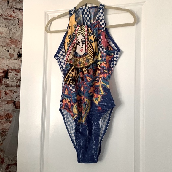 turbo | Swim | Turbo Queen Of Hearts Water Polo Swimsuit New | Poshmark